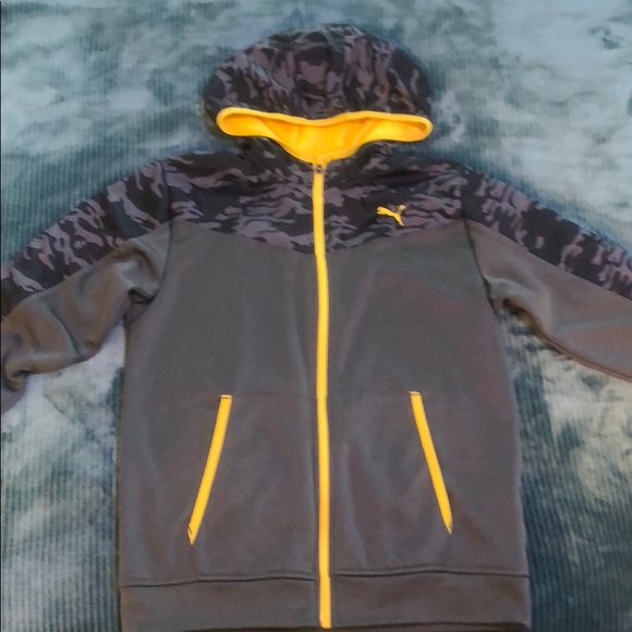Puma | Jackets & Coats | Puma Full Zip Tech Fleece Digital Camo Hoodie ...